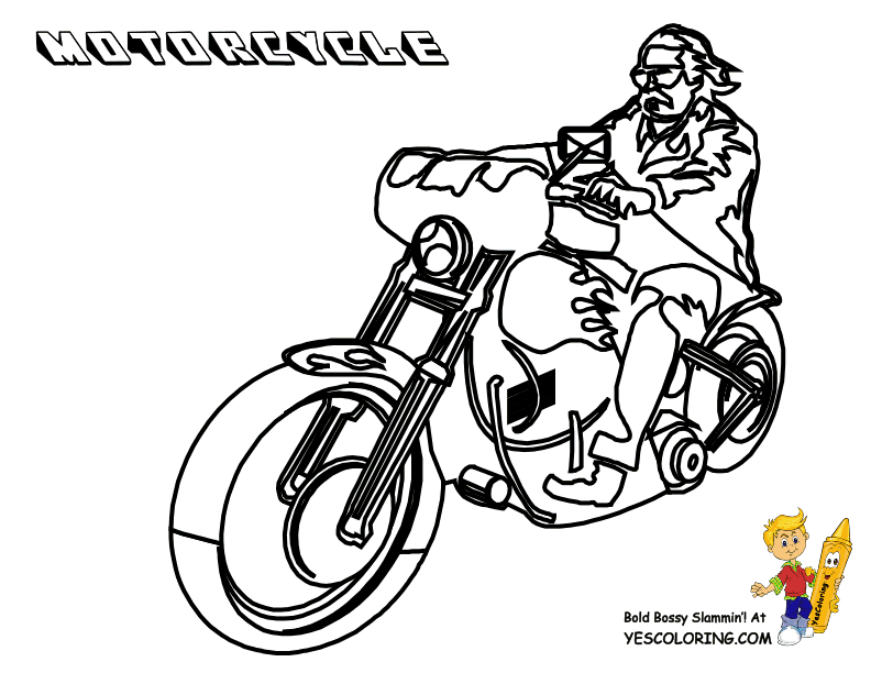 Planșe de colorat cu Motocicleta - FiseDeColorat.ro - Fișe de colorat ...