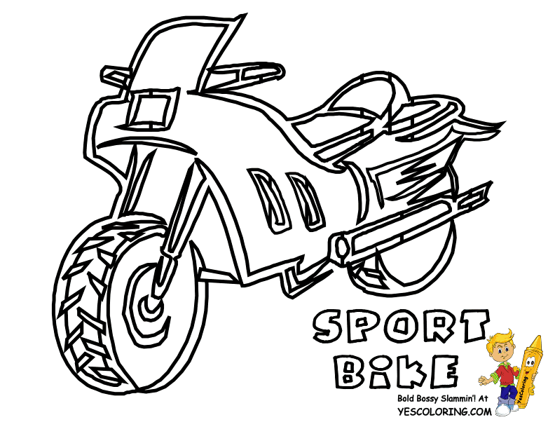 Planșe de colorat cu Motocicleta - FiseDeColorat.ro - Fișe de colorat ...