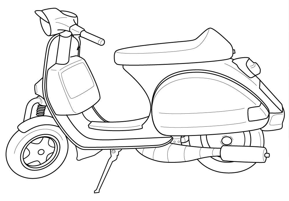 Planșe de colorat cu Motocicleta - FiseDeColorat.ro - Fișe de colorat ...
