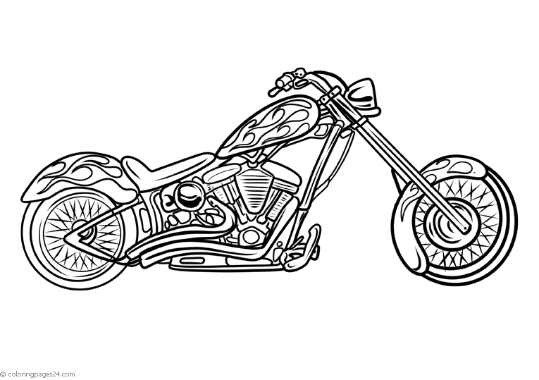 Planșe de colorat cu Motocicleta - FiseDeColorat.ro - Fișe de colorat ...