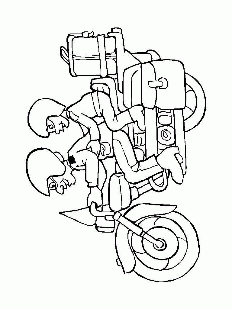 Planșe de colorat cu Motocicleta - FiseDeColorat.ro - Fișe de colorat ...
