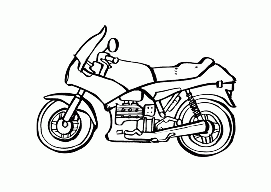 Planșe de colorat cu Motocicleta - FiseDeColorat.ro - Fișe de colorat ...