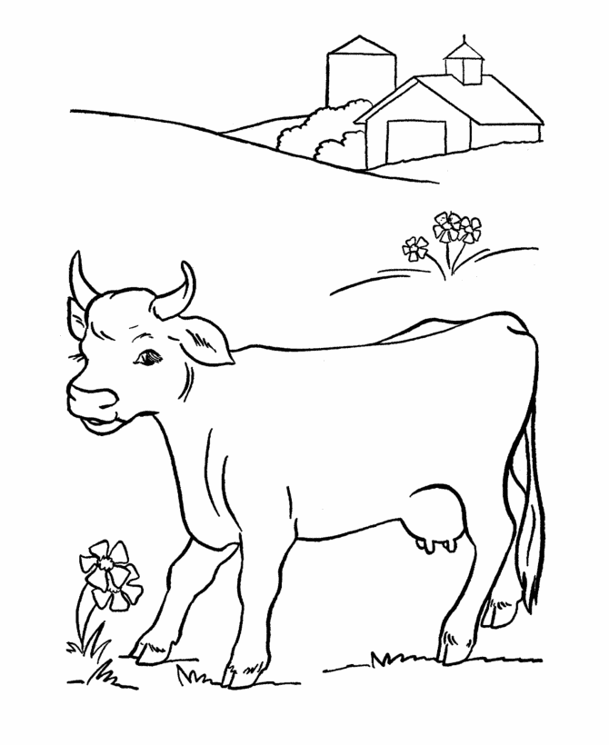Planșe de colorat cu Vaca - FiseDeColorat.ro - Fișe de colorat pentru ...